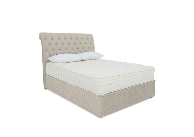 Hypnos - Luxury Firm 3 Divan Set - King Size - Tweed Stone by Furniture ...