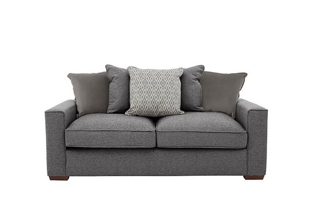 Cory 3 Seater Fabric Scatter Back Sofa - Dallas Charcoal & Grey Pack by ...