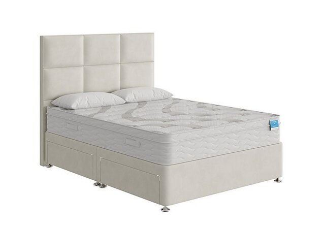 Sleep Story - Natural Luxury Hybrid Divan Set with End Drawers - Double ...