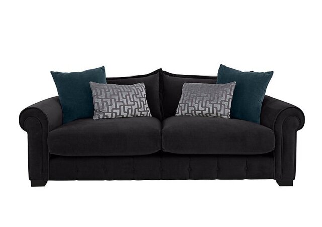Sumptuous 4 Seater Fabric Sofa - Anthracite by Furniture Village ...
