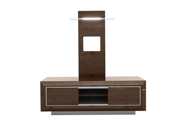 Palazzo TV Base and TV Wall Panel - Dark Walnut by Furniture Village ...