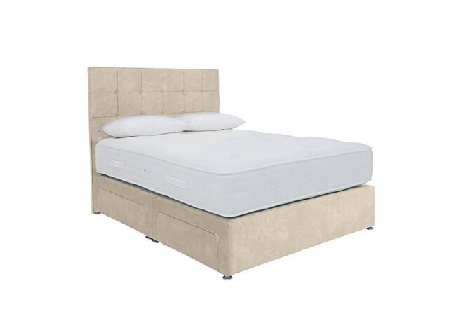Sleep Story - Luxury 2000 Divan Set with End Drawers - Double - Lace Ivory by Furniture Village ...