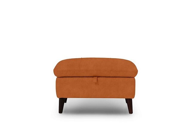 Winner Fabric Storage Footstool - Dexter Pumpkin by Furniture Village ...