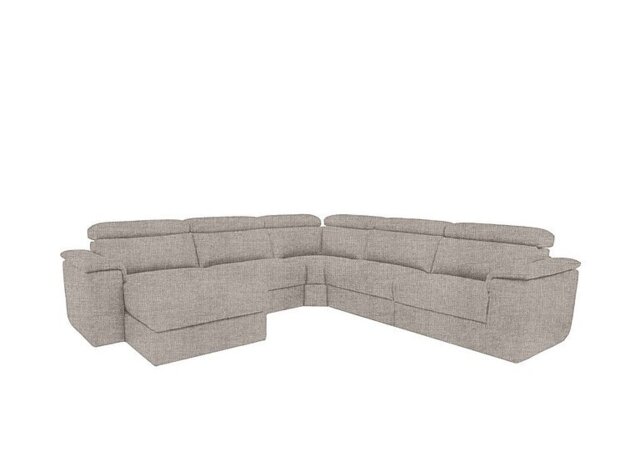 Nicoletti - Davide Large Fabric Left Hand Facing Corner Sofa with ...