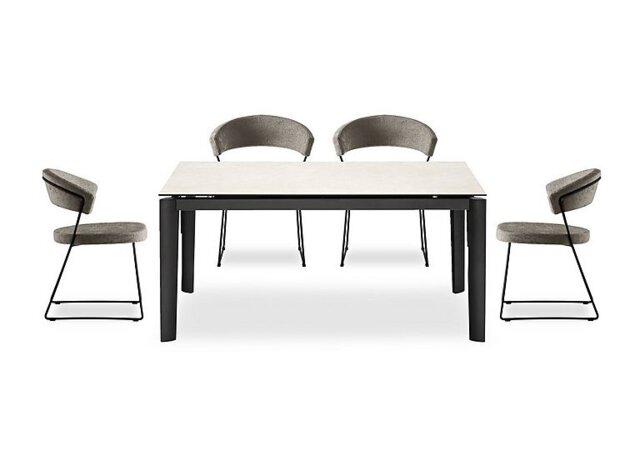 Connubia - Rosa 160cm Medium Extending Dining Table with Salt White ...