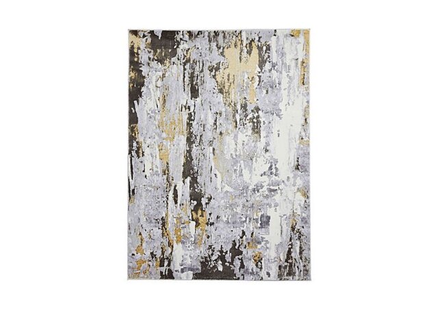 Apollo Rug - 120cm-x-170cm - Gold & Grey by Furniture Village ...