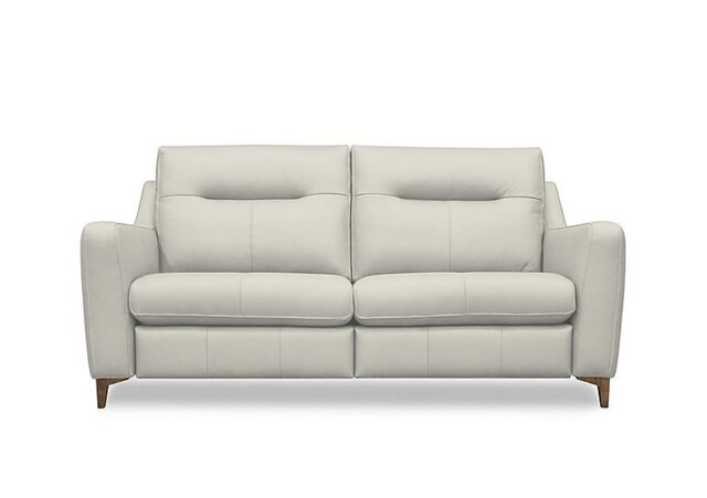 G Plan - Arlo 3 Seater Leather Power Recliner Sofa with Walnut Feet by ...