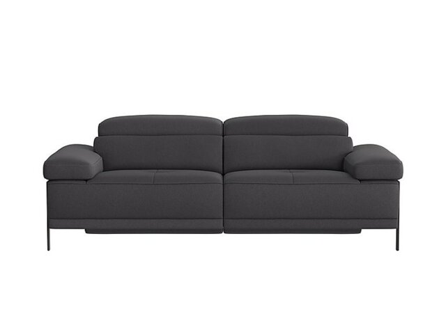 Nicoletti - Theron 3 Seater Fabric Recliner Sofa - Coupe Antracite with ...