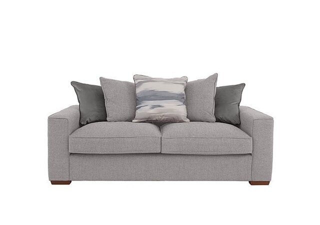 Cory 3 Seater Fabric Scatter Back Sofa Bed - Dallas Silver & Slate Pack ...