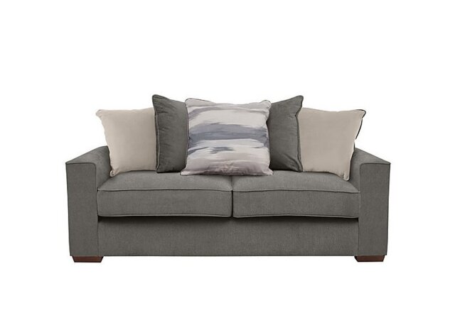 Cory 3 Seater Fabric Scatter Back Sofa - Cosmo Pewter & Cream Pack by ...