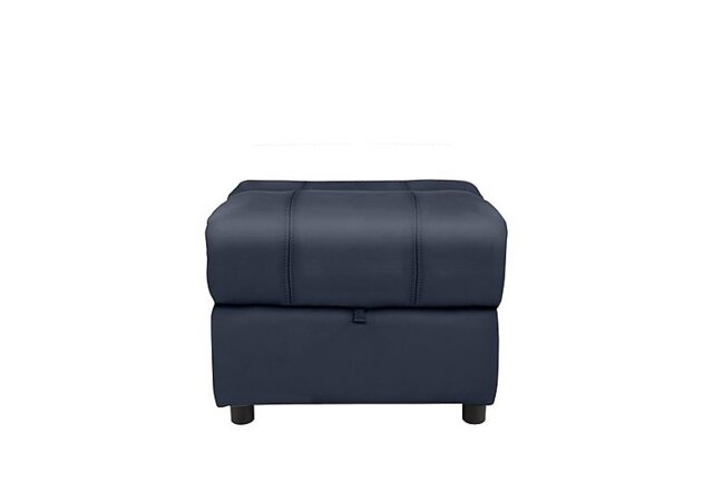 World of Leather - Moreno NC Leather Storage Footstool - NC Ocean Blue ...