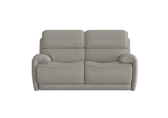 World of Leather - Link 2 Seater BV Leather Sofa - Silver Grey by ...