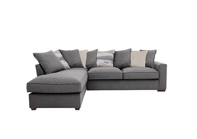 Cory Fabric Left Hand Facing Corner Chaise Scatter Back Sofa Bed ...