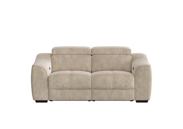Elixir 2 Seater Fabric Manual Recliner Sofa - Cream by Furniture ...