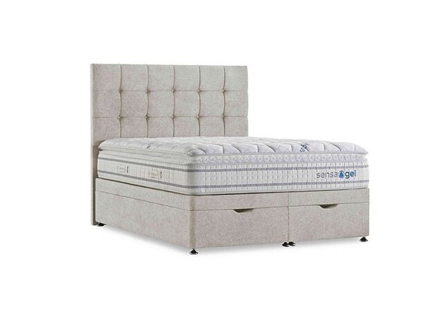 Sleepeezee - SensaGel 6000 Manual End Ottoman Divan Set - Double ...
