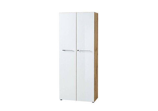 Alexi Tall Filing Cabinet - Oak & White by Furniture Village | ufurnish.com