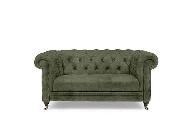 At The Helm - Walter 2 Seater Fabric Chesterfield Sofa - Hunter Green ...