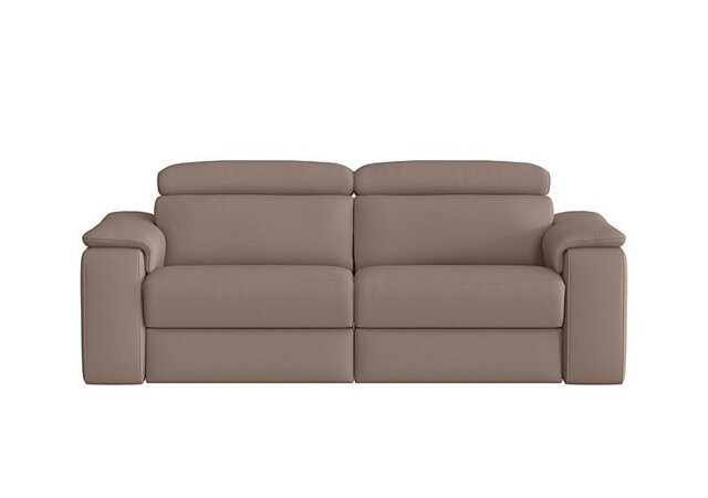 Nicoletti - Davide 3 Seater Leather Power Recliner Sofa - Botero Taupe ...
