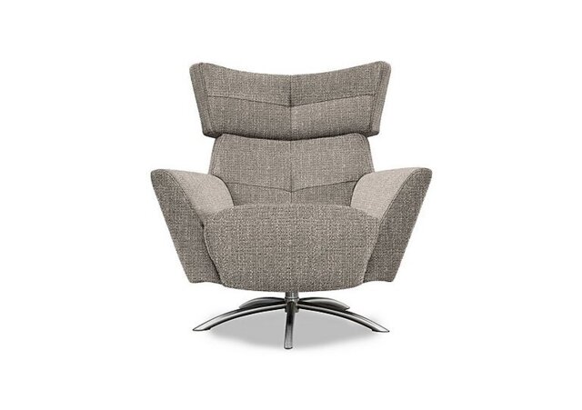 G Plan - Arlo Fabric Swivel Chair - Libby Sand with Chrome Feet by ...