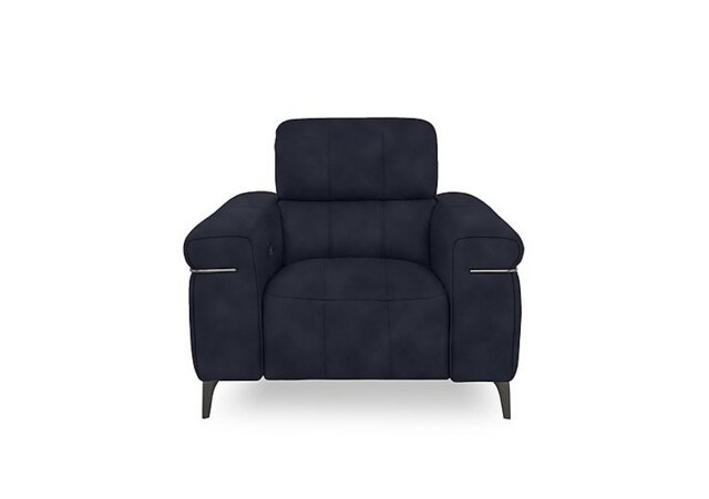 Homestage Fabric Power Recliner Chair with Power Headrest - R15 Navy ...