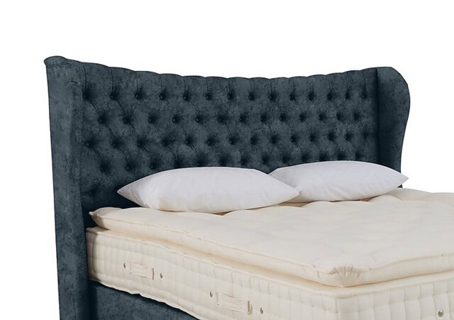 Hypnos - Bespoke Hurley Floor Standing Headboard - Double - Daytona Ocean by Furniture Village ...