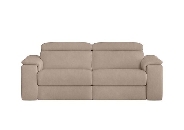 Nicoletti - Davide 3 Seater Fabric Power Recliner Sofa - Flambe Visone ...