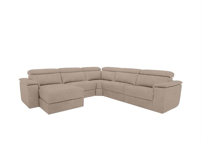 Nicoletti - Davide Large Fabric Left Hand Facing Corner Sofa with ...