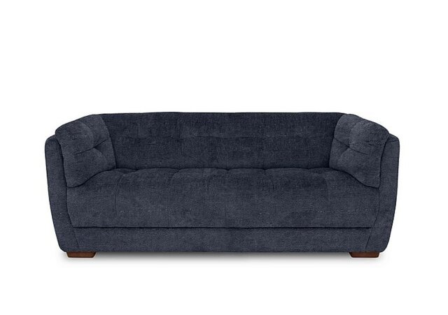 Cartier Fabric 3 Seater Sofa - Midnight with Walnut Feet by Furniture ...