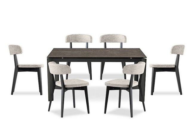 Connubia - Rosa 130cm Small Extending Dining Table with Bronze Ceramic ...
