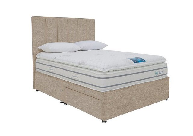 Sleepeezee - Geltouch 5000 Divan Set with Continental Drawers - Double ...