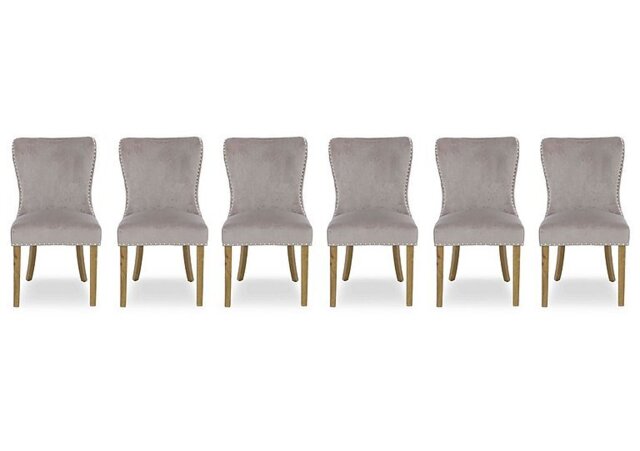 Kiara Set of 6 Luxe Fabric Dining Chairs by Furniture Village ...