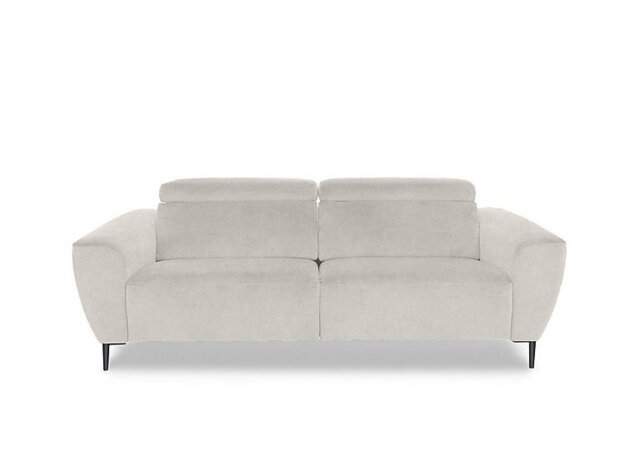 Nicoletti - Milano 3 Seater Fabric Sofa - Fuente Beige with Titanium ...