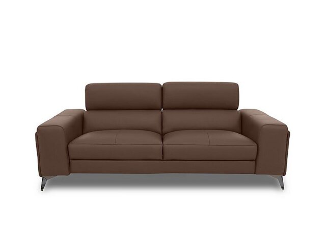 Action Leather 3 Seater Sofa - Roast by Furniture Village | ufurnish.com