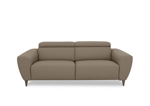 Nicoletti - Milano 3 Seater Leather Sofa - Torello Taupe with Tobacco ...