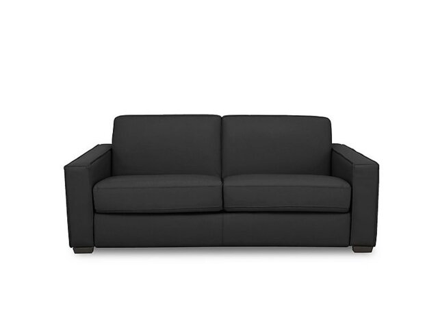 Parma 3 Seater Leather Power Sofa Bed - Black by Furniture Village ...