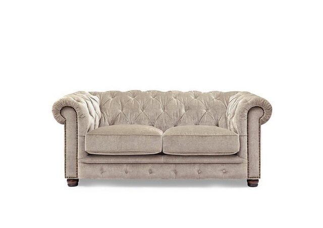 At The Helm - Shackleton 2 Seater Fabric Chesterfield Sofa with USB-C ...