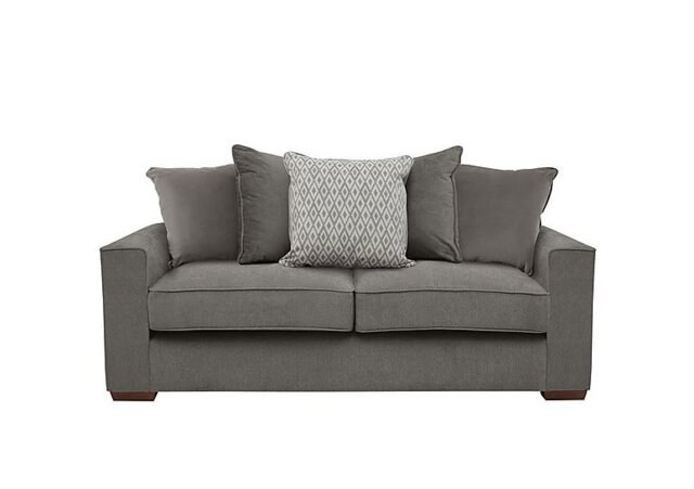 Cory 3 Seater Fabric Scatter Back Sofa - Cosmo Pewter & Grey Pack by ...