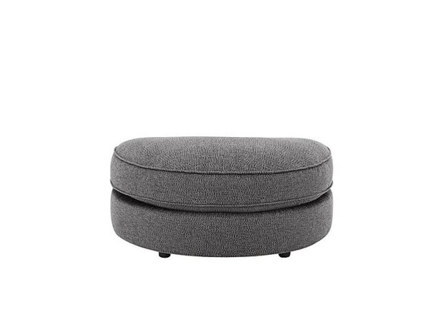 Cory Fabric Half Moon Footstool - Dallas Charcoal by Furniture Village ...