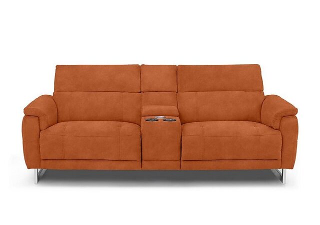 Moet 3 Seater Fabric Power Recliner Sofa with Telescopic Headrests and ...