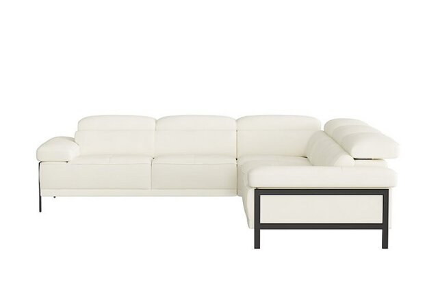 Nicoletti - Theron Large Leather Corner Sofa - Torello Bianco Ottico ...