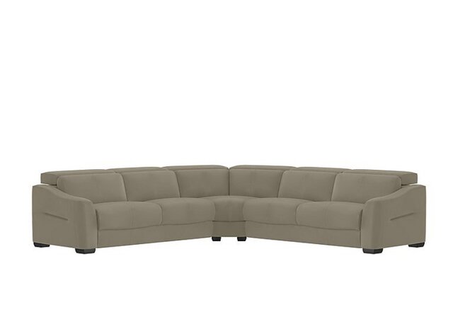World of Leather - Xavier BV Leather Large Corner Sofa - BV Taupe by ...