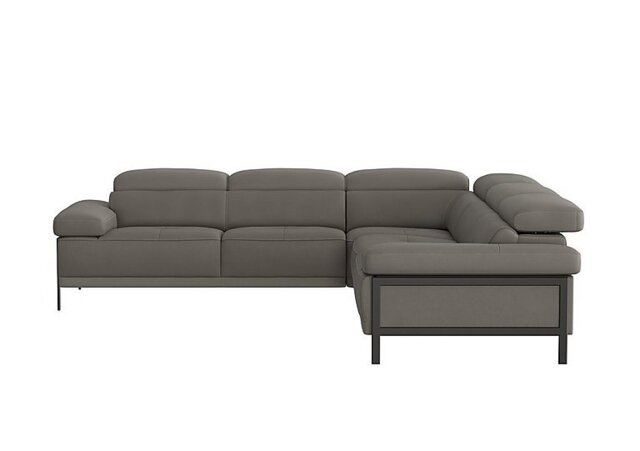 Nicoletti - Theron Large Leather Corner Sofa - Botero Visone with ...