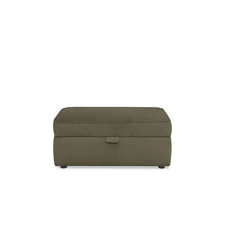 Helena Large Storage Stool - Khaki by Furniture Village | ufurnish.com