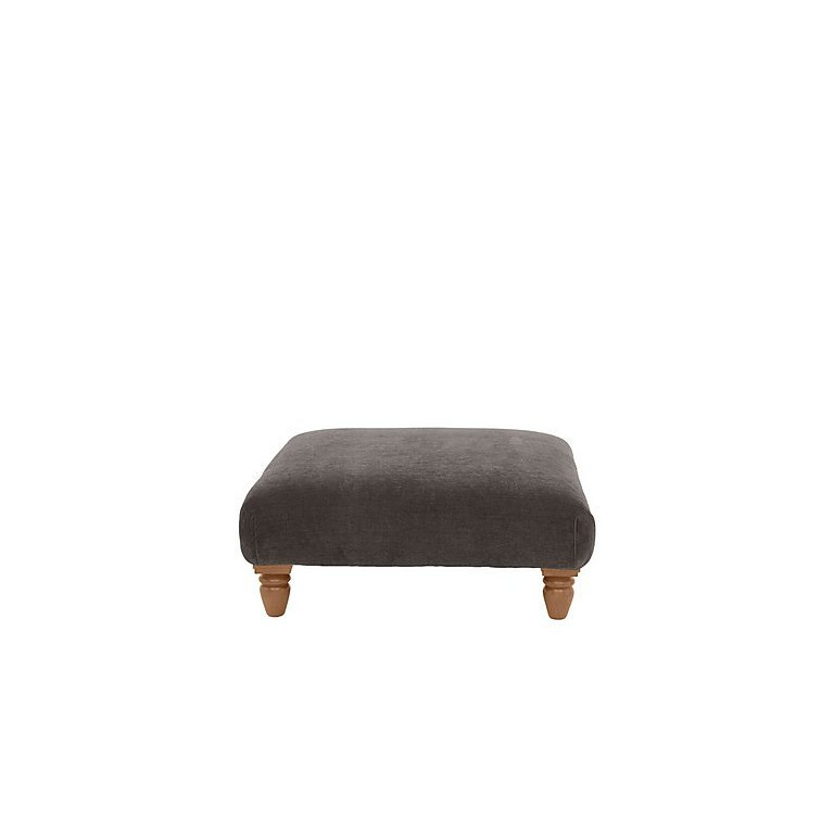 Alexander and James - Lincoln Fabric Footstool - Chamonix Mocha with ...