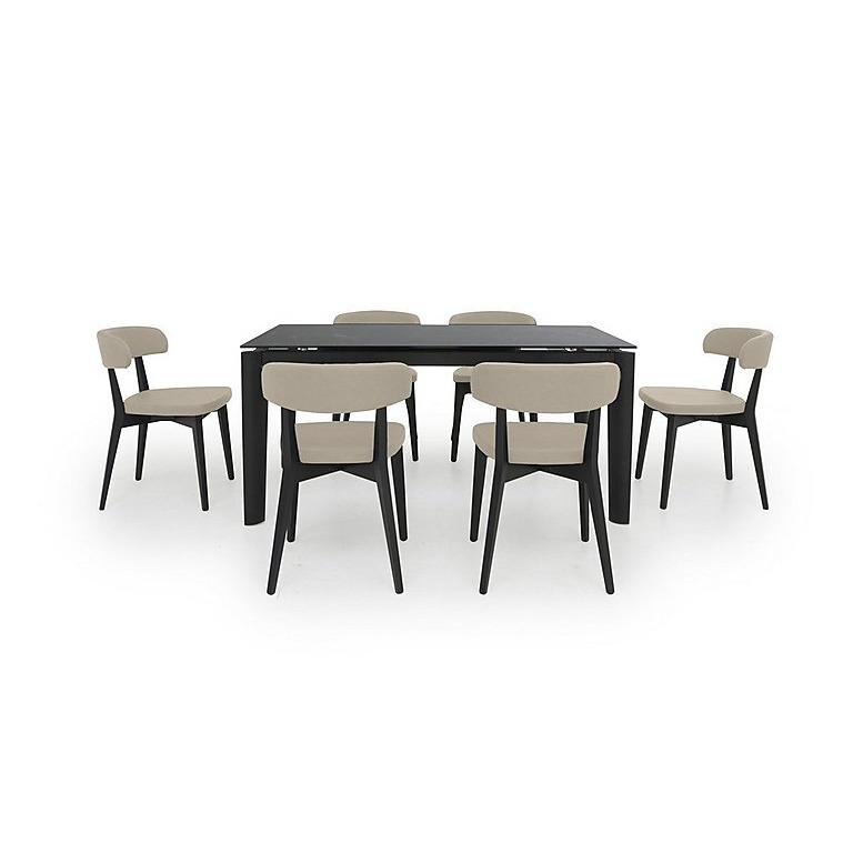 Connubia by Calligaris - Lord Extending Dining Table and 6 Siren Chairs ...