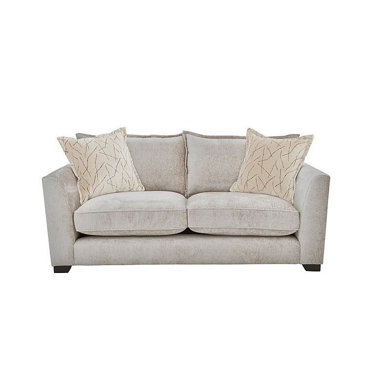 Boutique Lavish Fabric 3 Seater Classic Back Sofa - Alexandra Truffle ...
