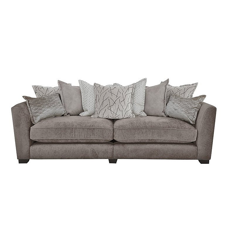 Boutique Lavish Fabric 4 Seater Split Scatter Back Sofa - Alexandra ...