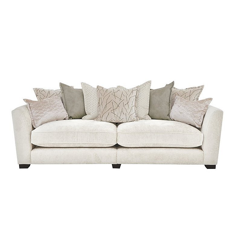 Boutique Lavish Fabric 4 Seater Split Scatter Back Sofa - Alexandra ...
