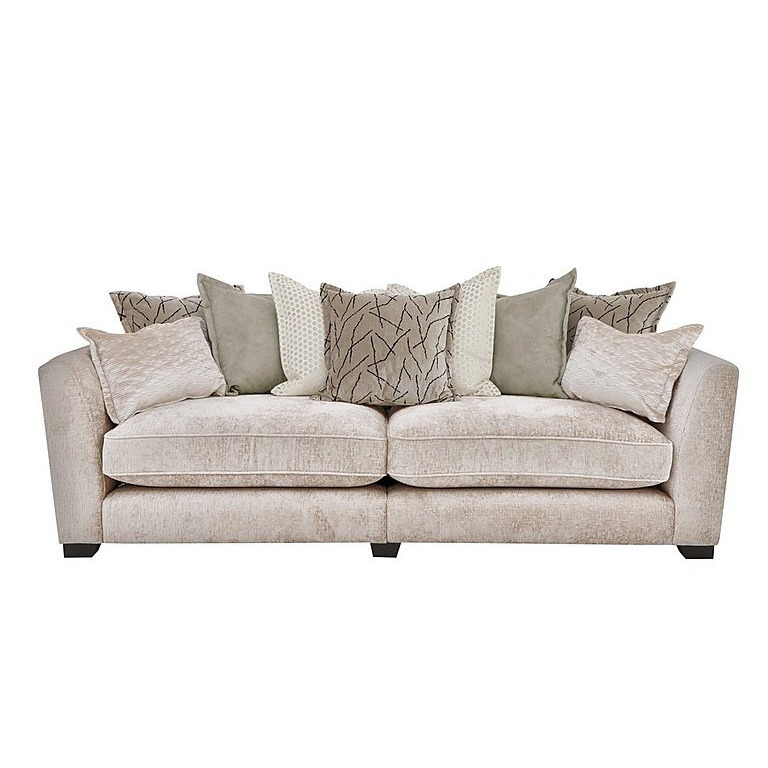 Boutique Lavish Fabric 4 Seater Split Scatter Back Sofa - Alexandra ...