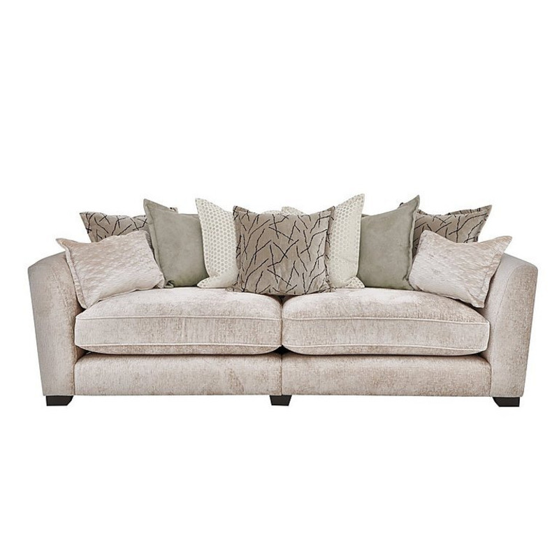 Boutique Lavish Fabric 4 Seater Split Scatter Back Sofa - Alexandra ...
